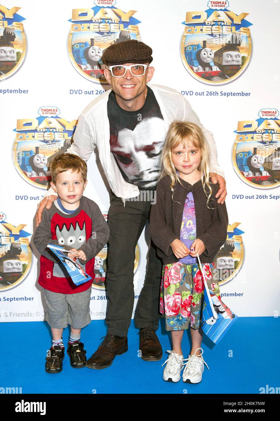 Jason Bradbury and children, Jackson and Marnie arriving at the ...