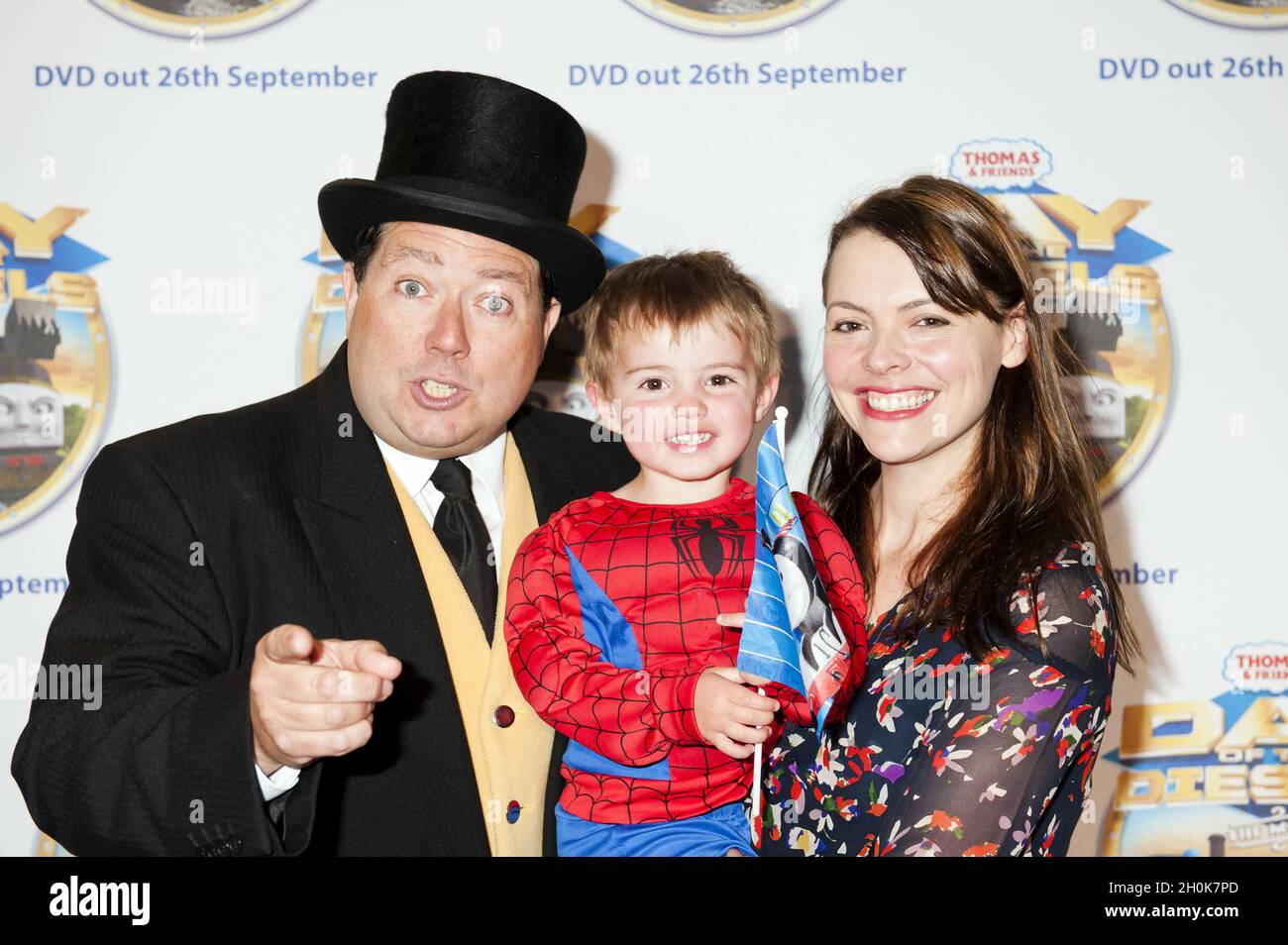 Kate Ford and son Otis meet the Fat Controller at the Premiere of the ...