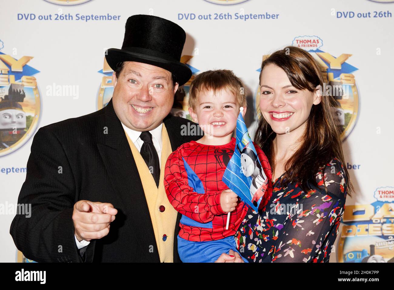 Kate Ford and son Otis meet the Fat Controller at the Premiere of the ...
