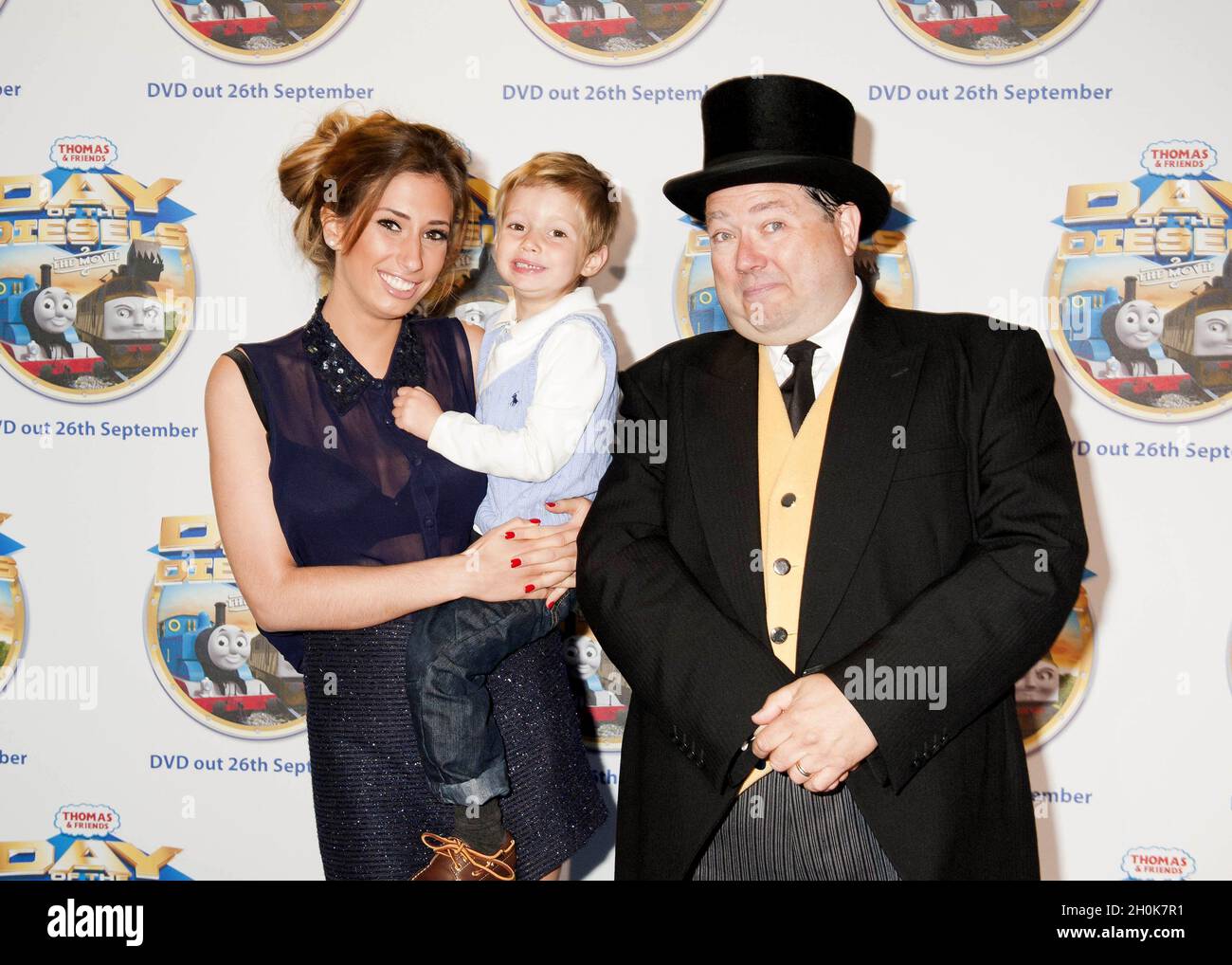 Stacey Solomon and son Zach meet the Fat Controller at the Premiere of ...