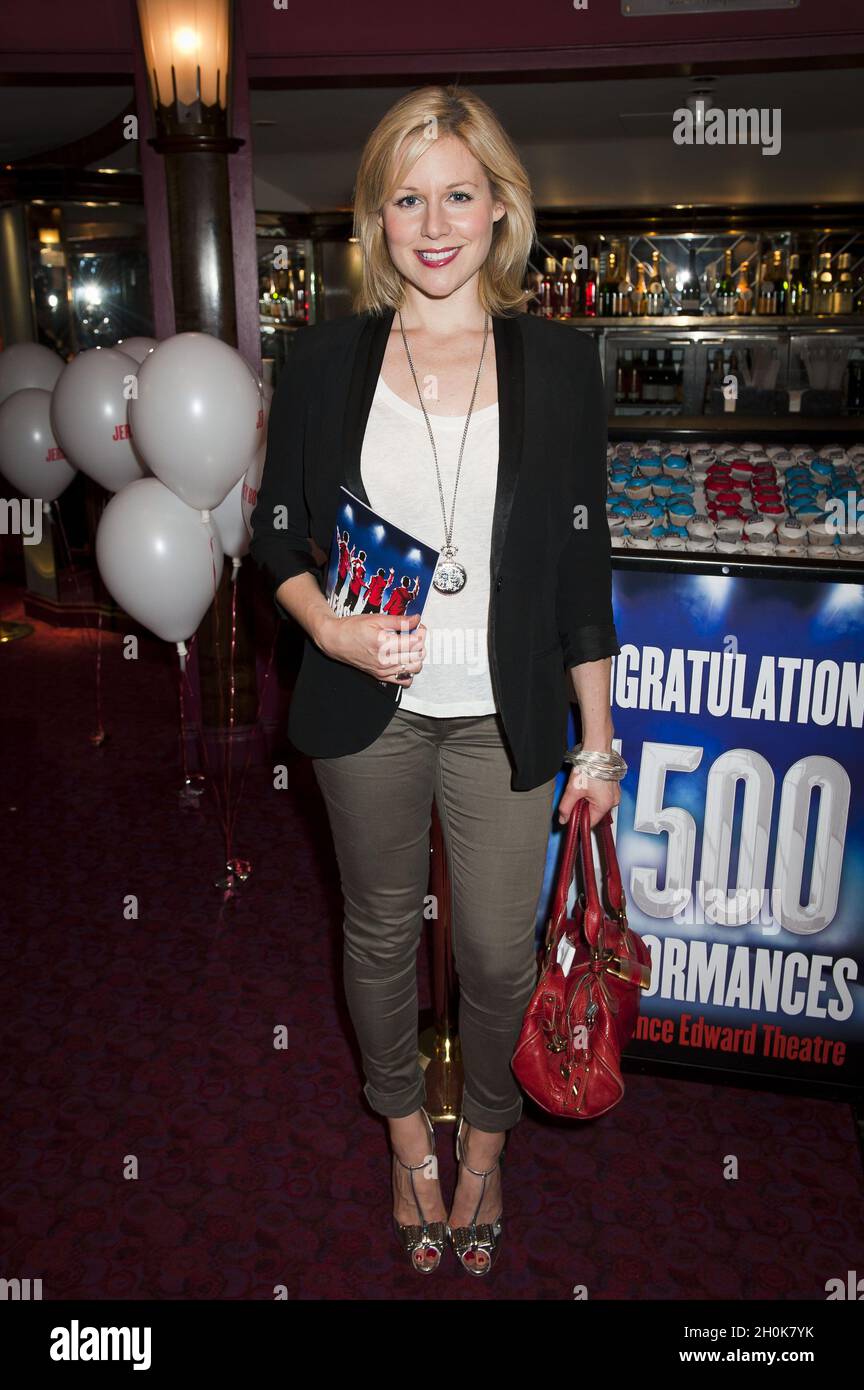 Abi Titmus arrives at the 1,500th Performance of Jersey Boys, at the ...