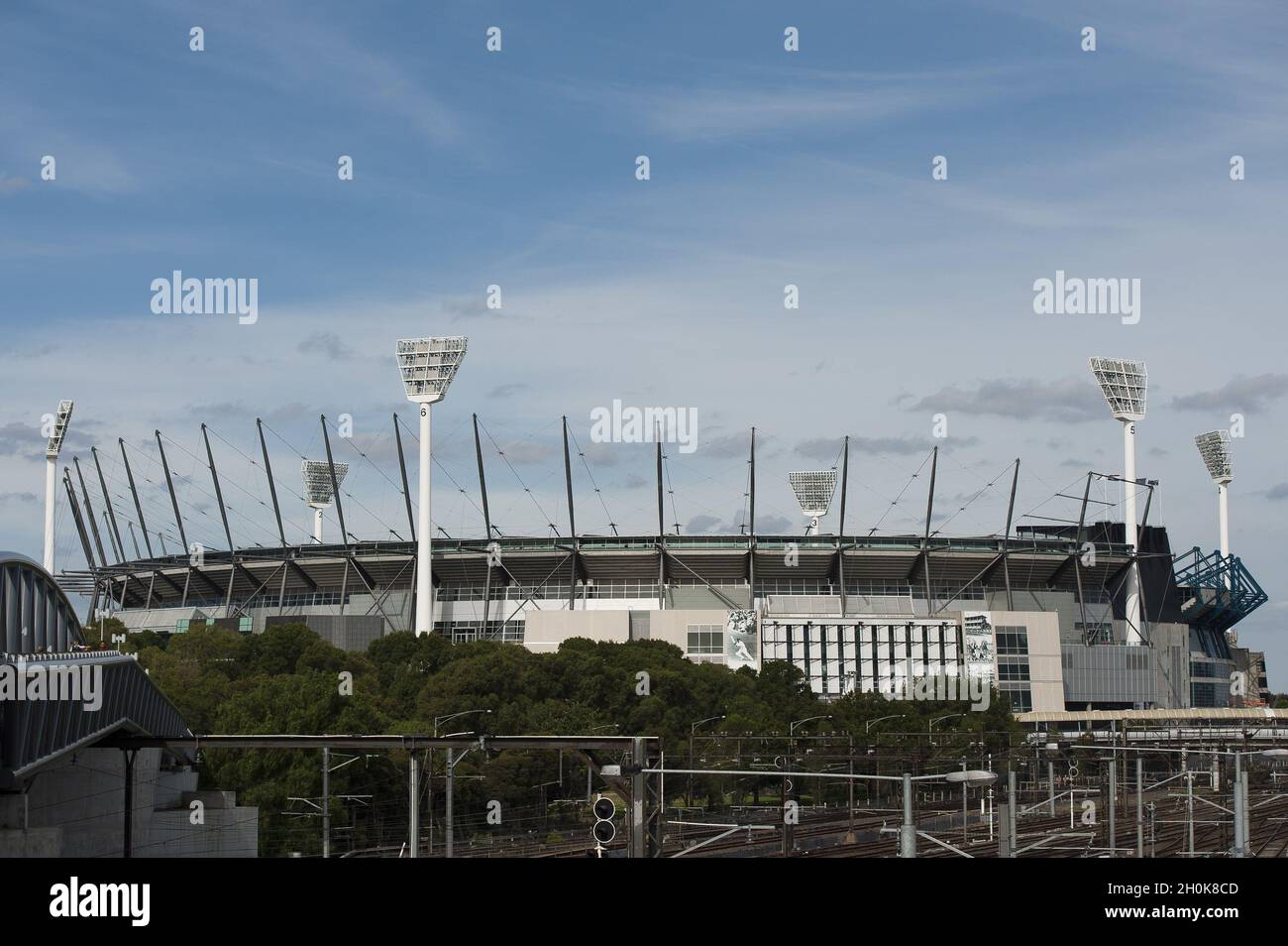 General View of The Melbourne Cricket Ground (MCG), Melbourne, Australia, March 2012 Stock Photo ...