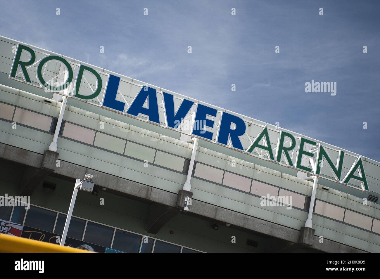 Rod Laver Arena sign, Melbourne, Australia, March 2012 Stock Photo - Alamy