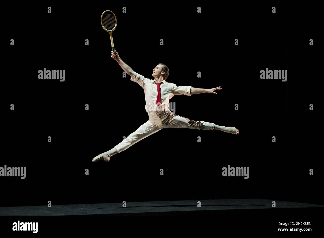 English National Ballet Dancer James Steeter performs in 'Jeux' part of ...