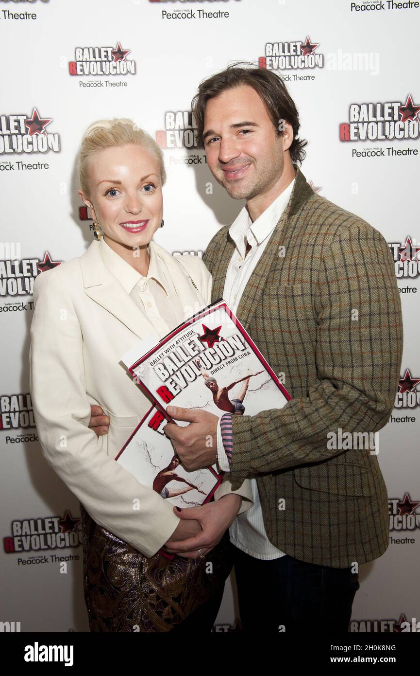 Helen George and partner attend the Ballet Revolucion opening press ...
