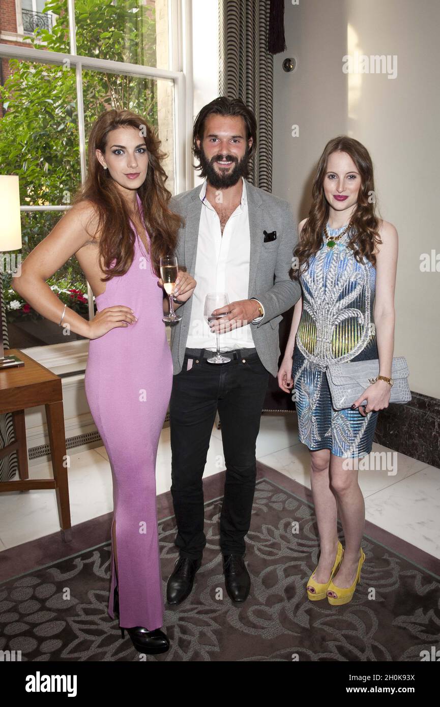 Harriet Loder, Bobby Sabel and Rosie Fortescue arrive at the Dine With ...