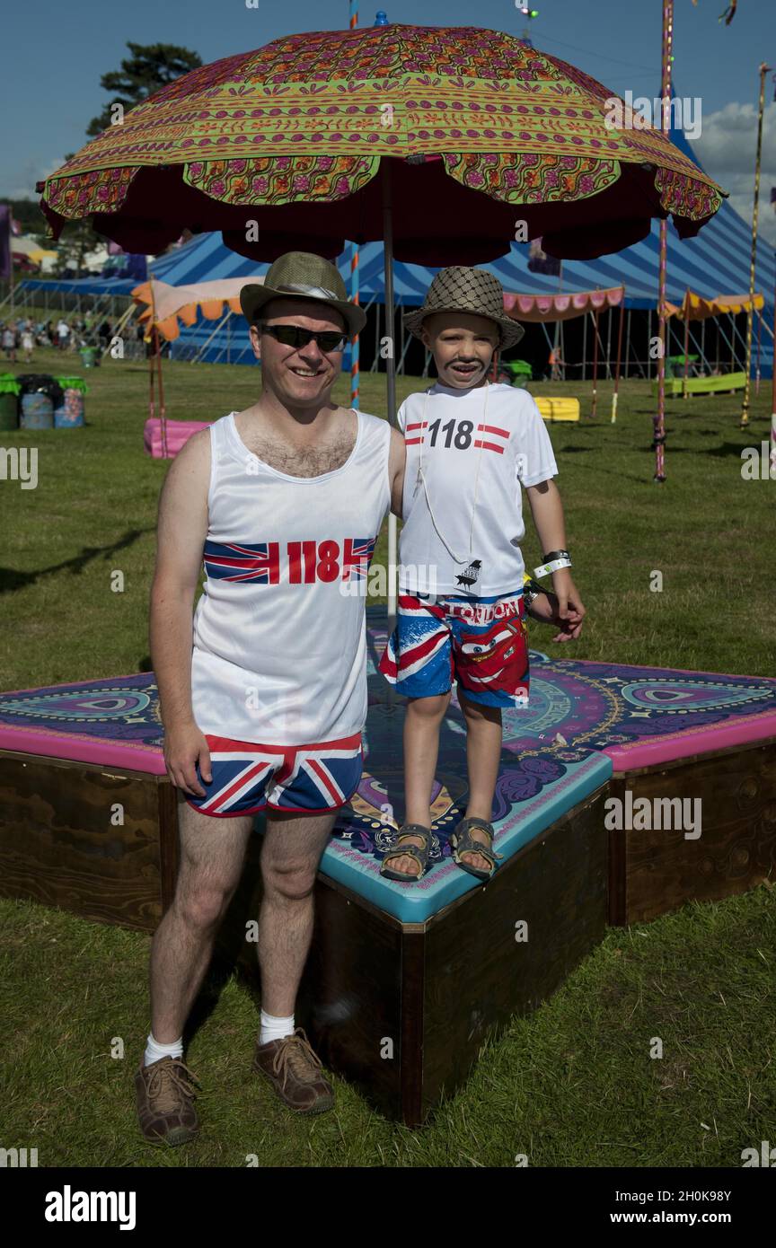 Festival attendees dress up for the Silly Olympics at Camp Bestival ...