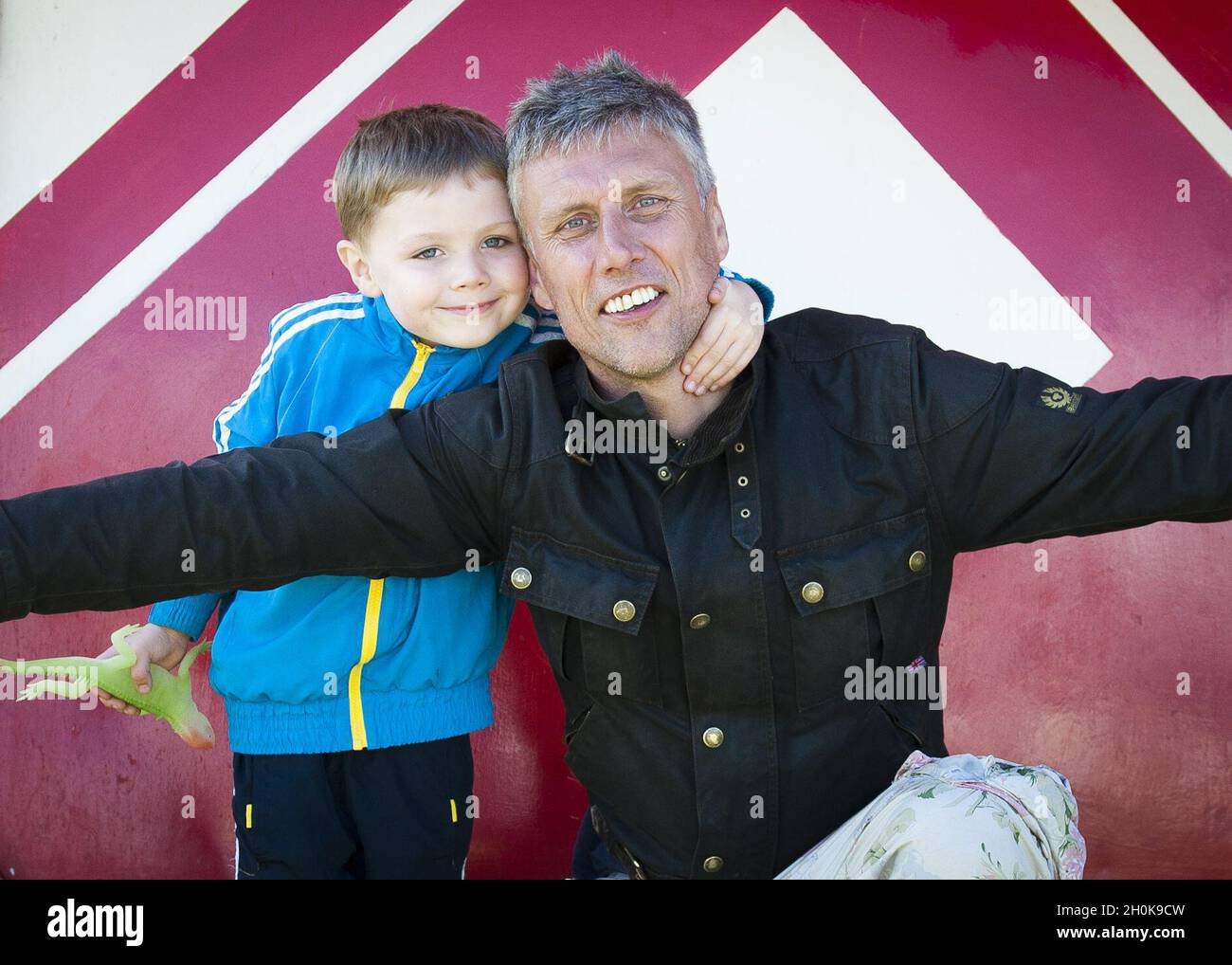 Mark Berry aka Bez from The Happy Mondays and son Leo Berry at Camp ...