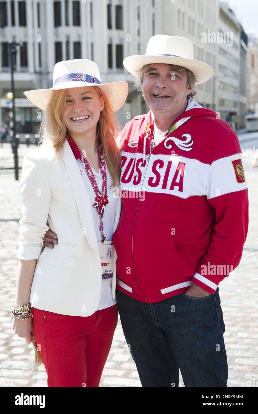 Russian Fans during the London Olympics 2012 - London Stock Photo - Alamy