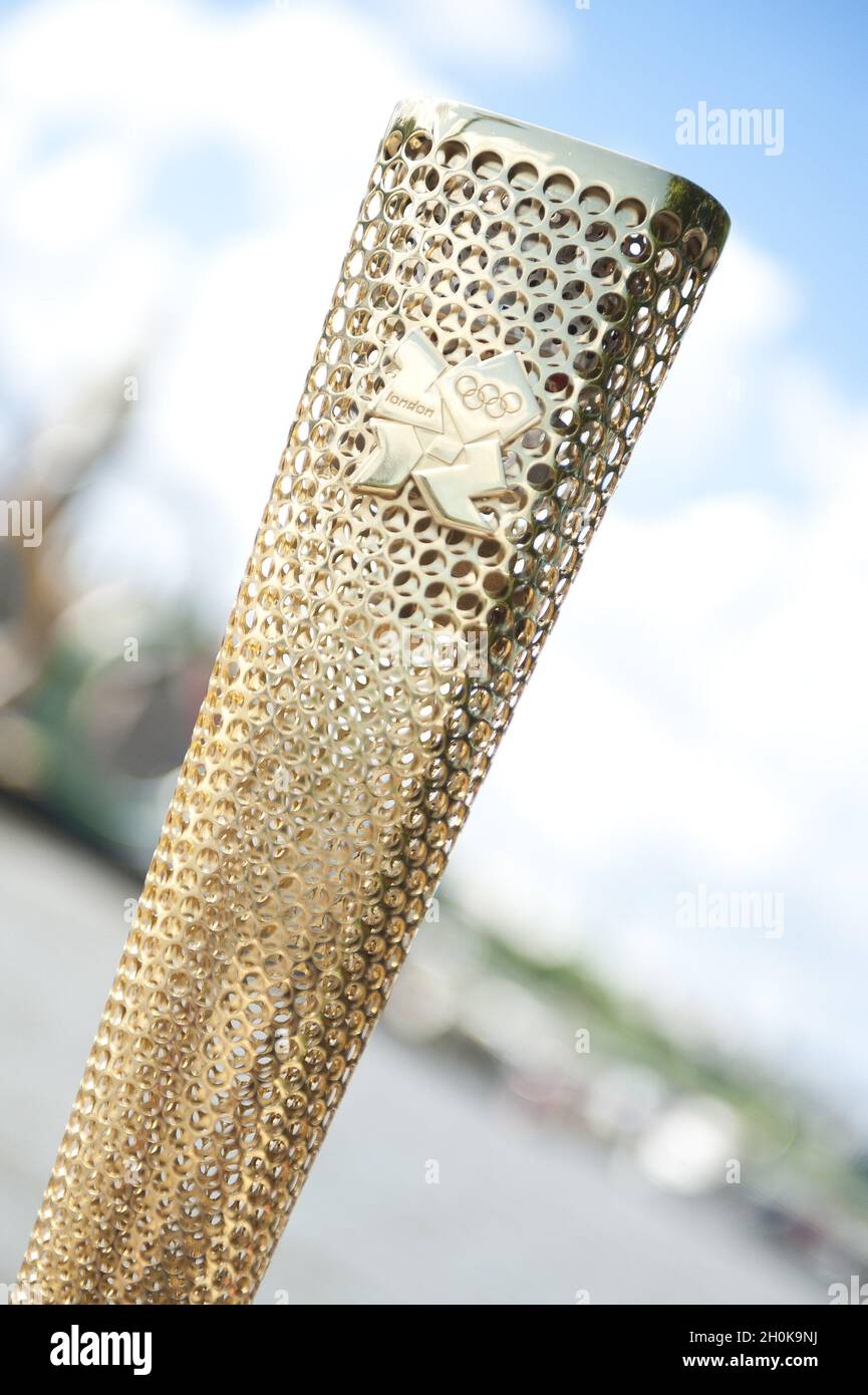 General view of The Olympic Torch - London Stock Photo - Alamy