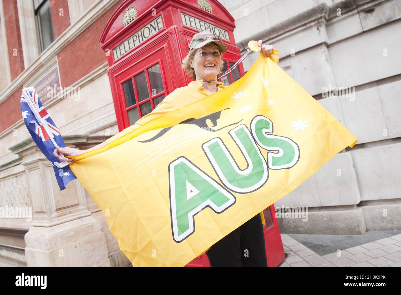 Australian fan during the London Olympics 2012 - London Stock Photo - Alamy