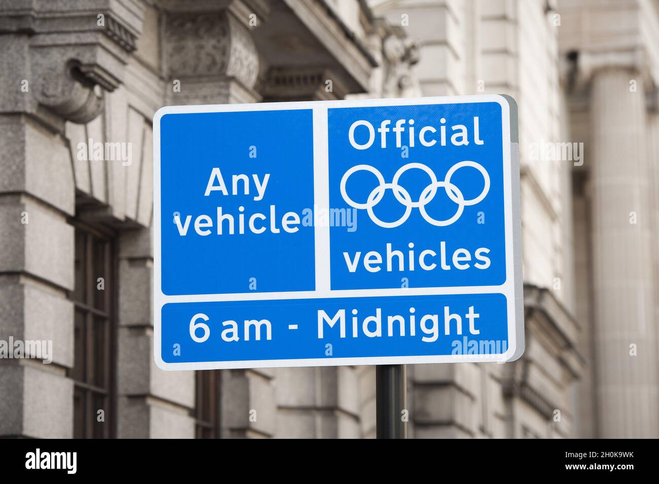 General View of an Olympic sign during the London Olympics 2012 ...