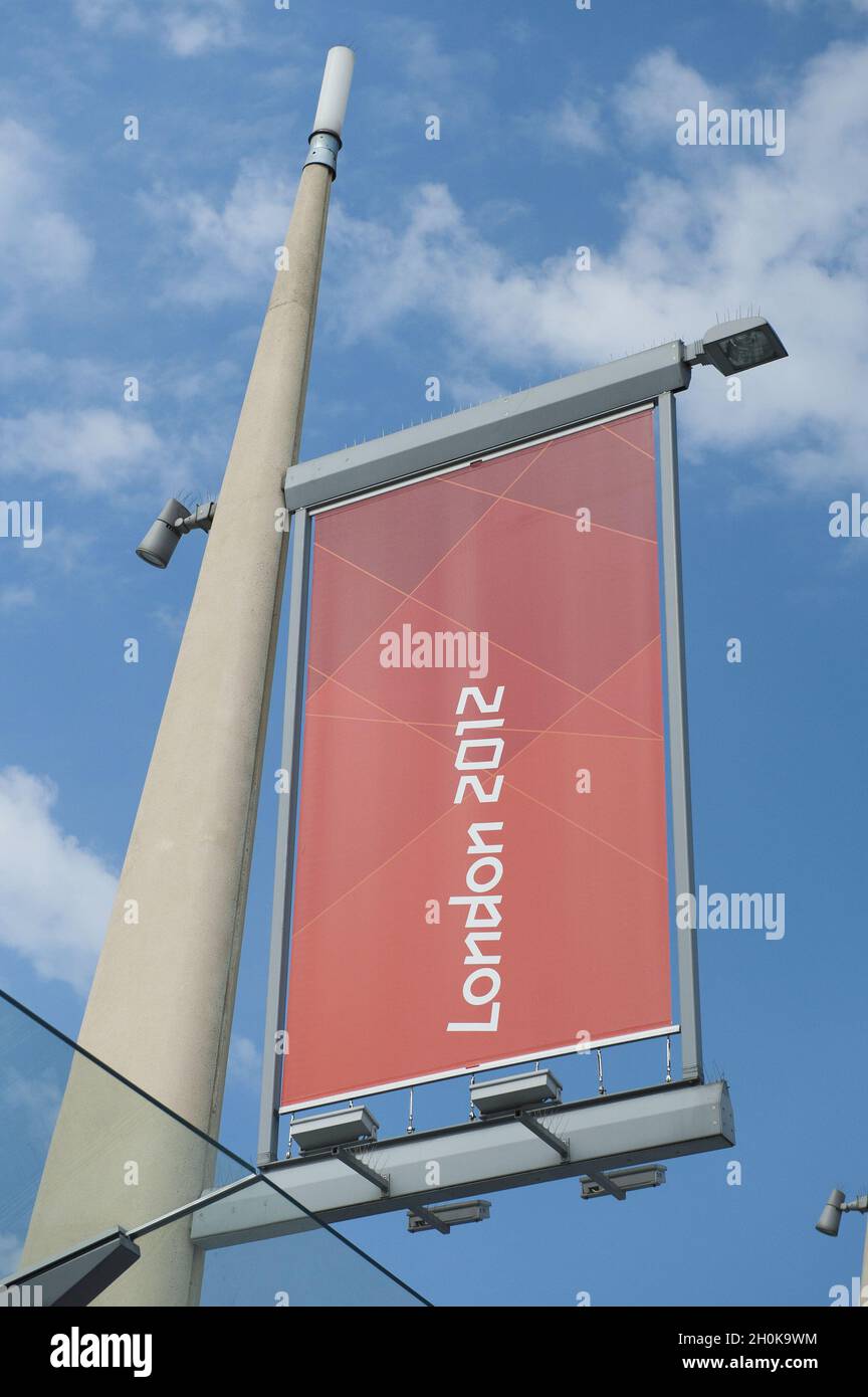 General View of an Olympic sign during the London Olympics 2012 ...