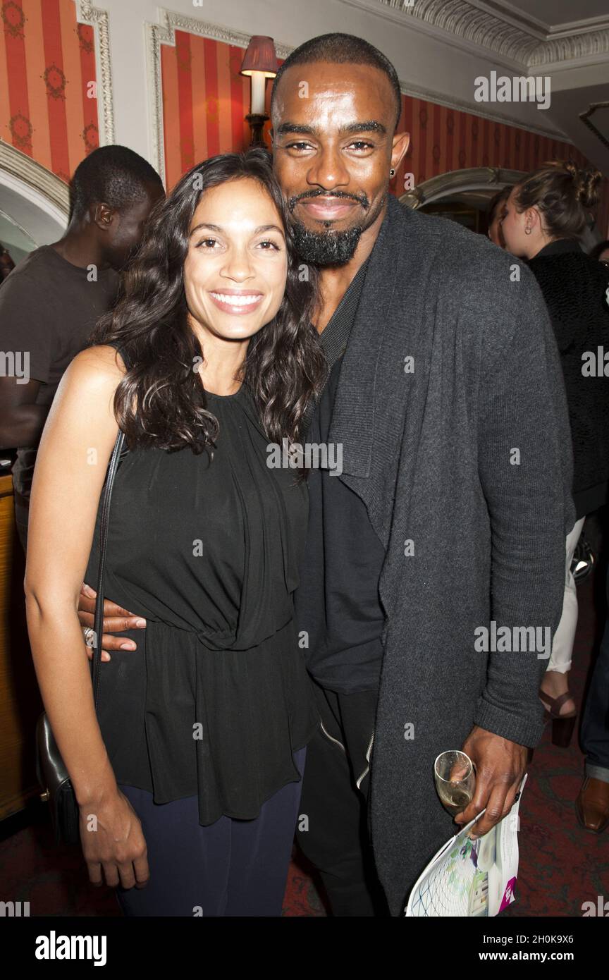 Rosario Dawson and Chucky Venn attend the opening night of The Royal ...