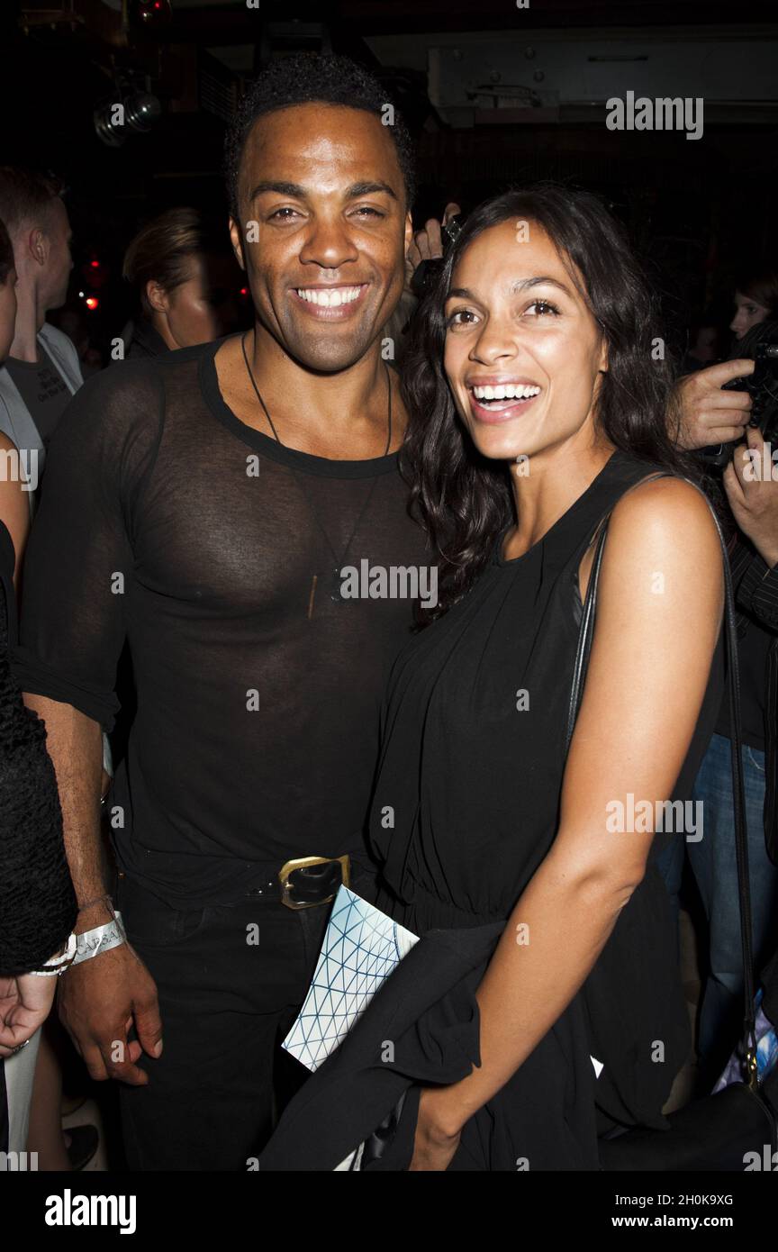 Ray Fearon (Mark Anthony) and Roario Dawson attend the opening night ...