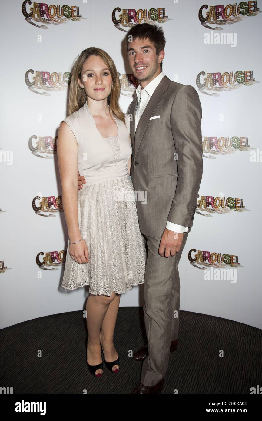 Zac Purchase and fiancee Felicity Hill attend Carousel at The Barbican ...