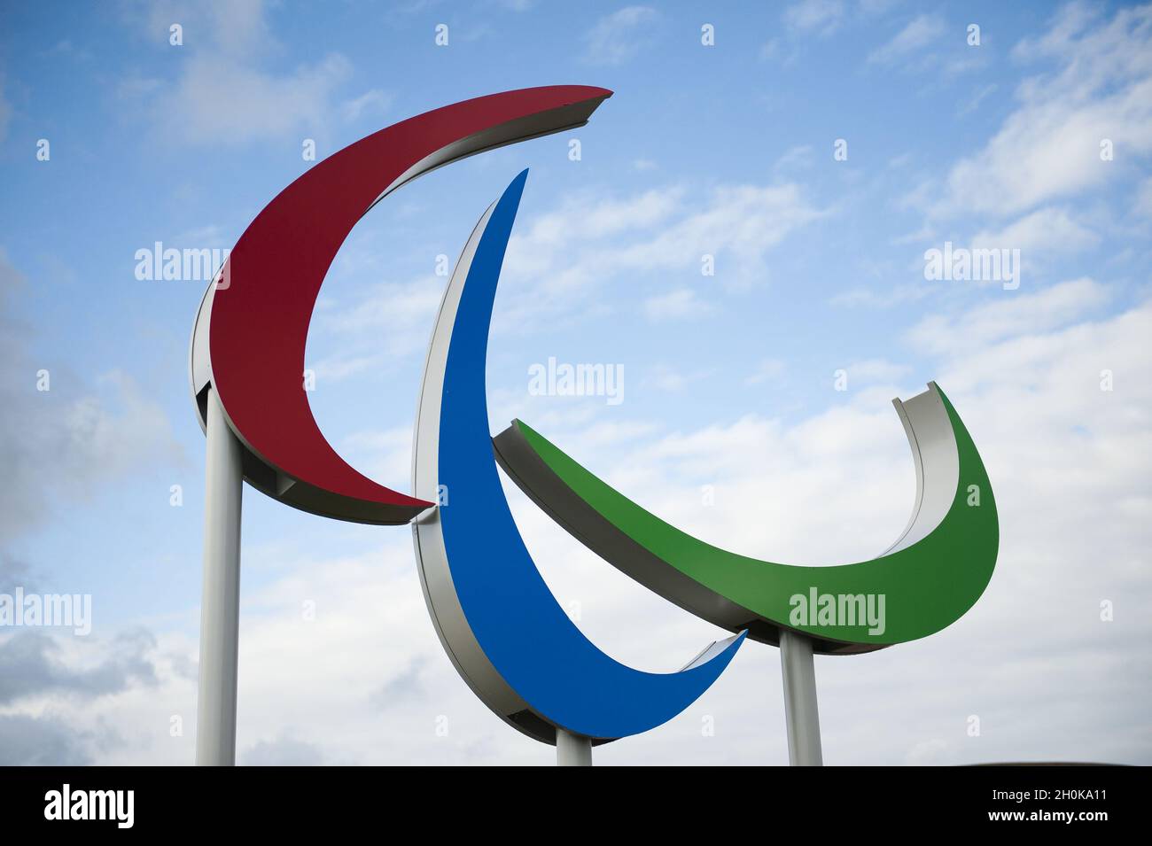 General view of the Paralympic sign during the London Paralympics 2012 ...