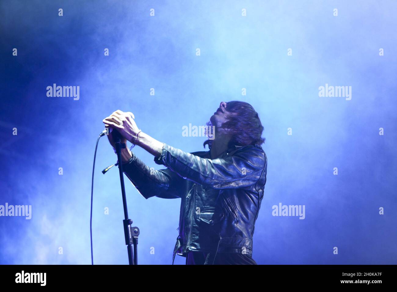 Faris Badwan of The Horrors performs live on stage at Bestival 2012 ...