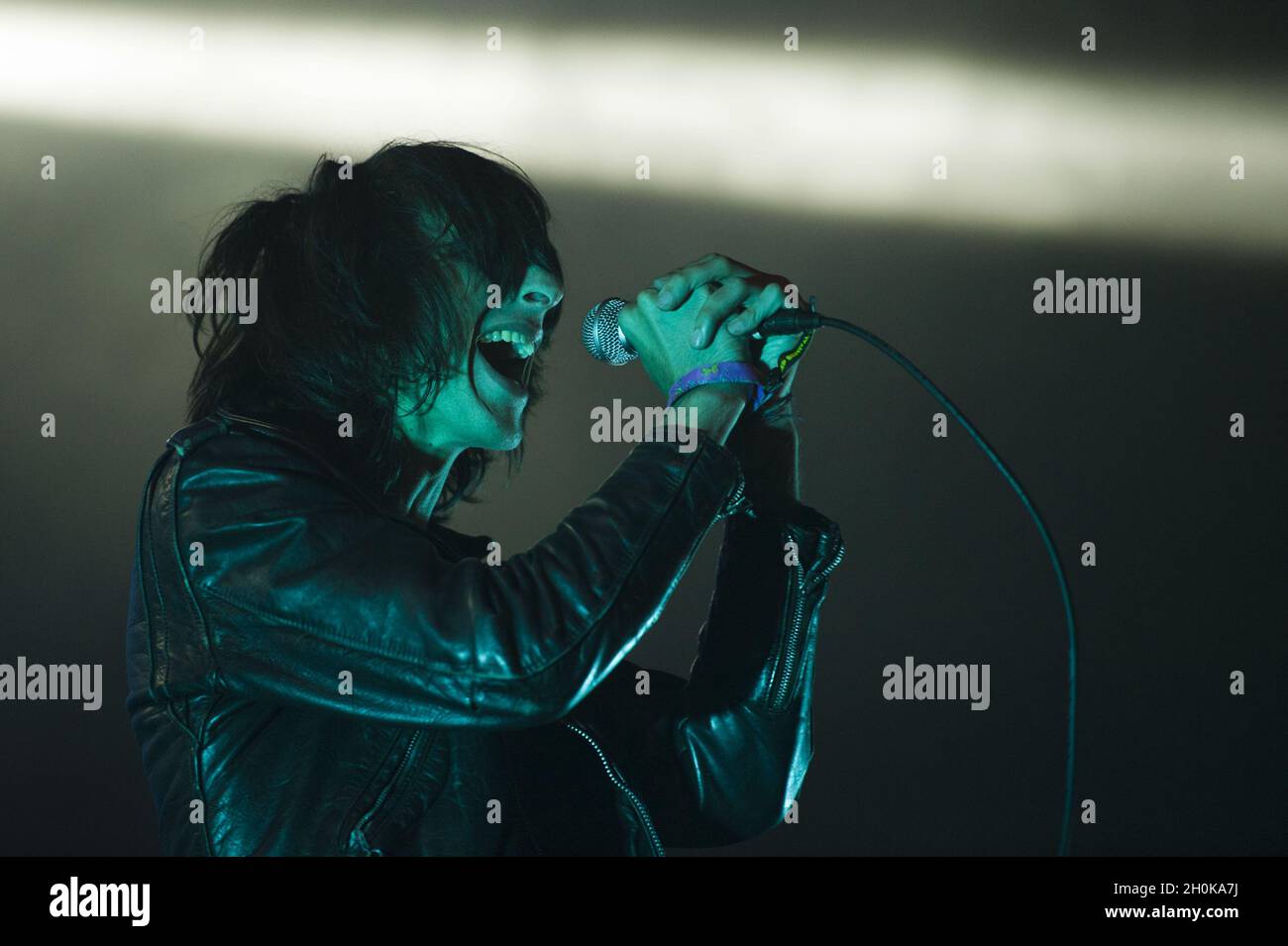 Faris Badwan of The Horrors perfoms live on stage at Bestival 2012 ...