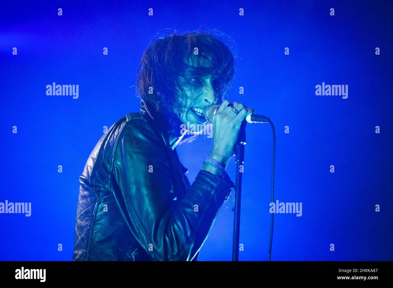 Faris Badwan of The Horrors perfoms live on stage at Bestival 2012 ...