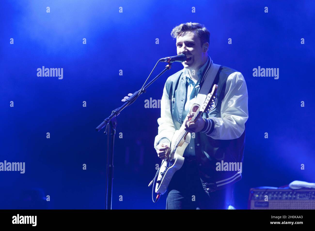 Alex Trimble from Two Door Cinema Club performs live on stage at ...