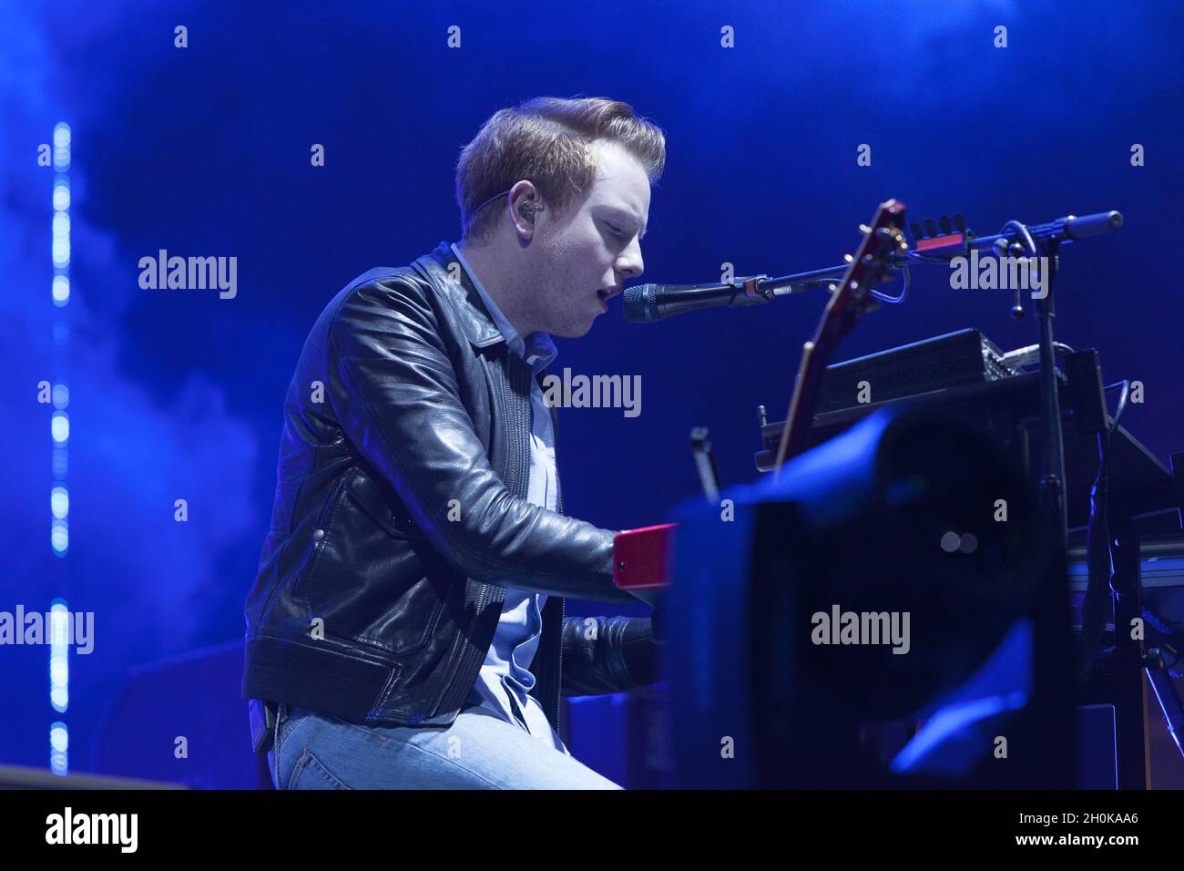 Alex Trimble of Two Door Cinema Club performs live on stage at Bestival ...
