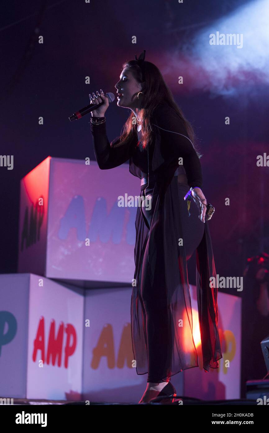 Jessie Ware performs live on stage at Bestival 2012, Robin Hill Country ...