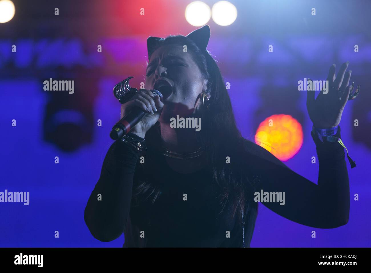 Jessie Ware performs live on stage at Bestival 2012, Robin Hill Country ...