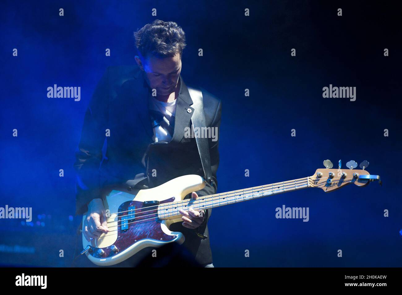 Tom Chapman of New Order performs live on stage at Bestival 2012, Robin ...