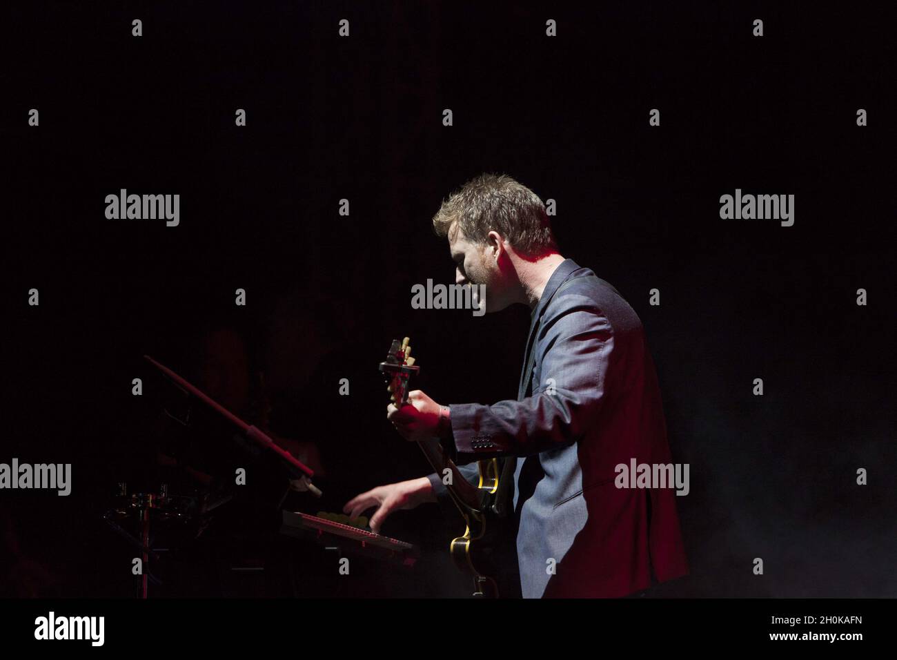 Phil Cunningham of New Order performs live on stage at Bestival 2012 ...