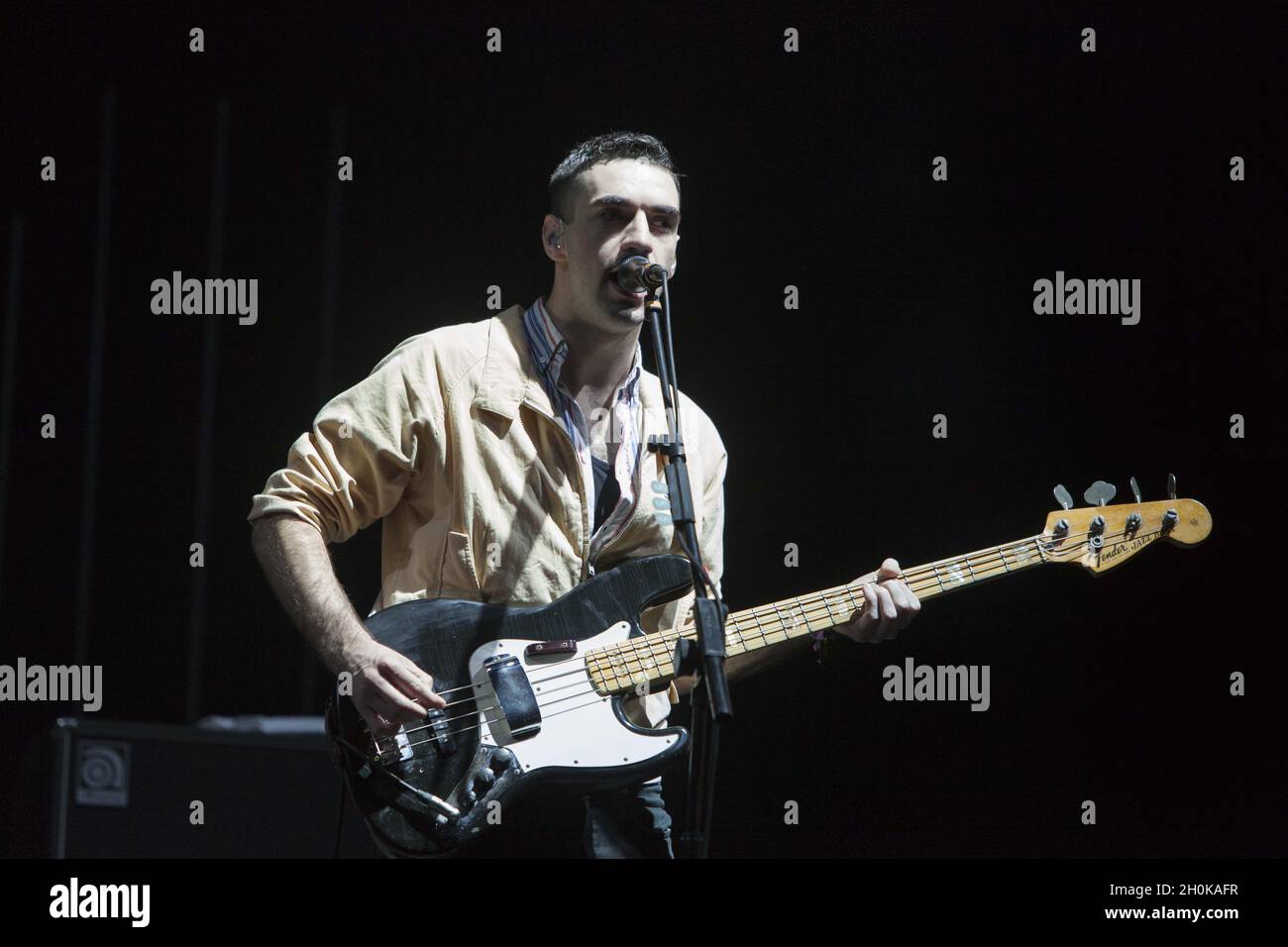 Sam Hallidayfrom Two Door Cinema Club performs live on stage at ...