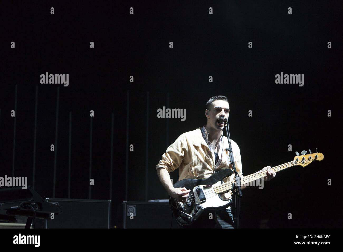 Sam Hallidayfrom Two Door Cinema Club performs live on stage at ...