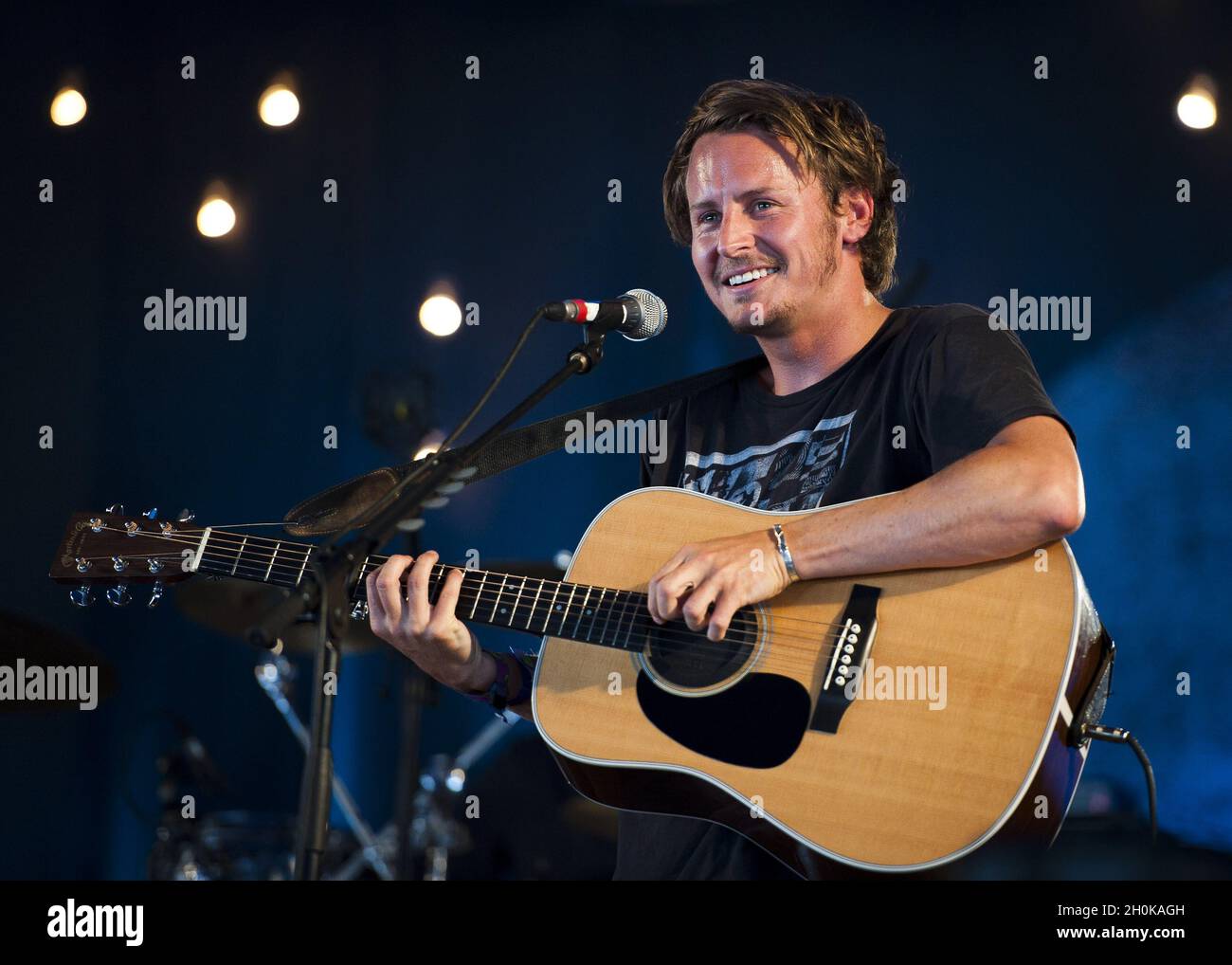 Ben Howard performs live on stage at Bestival 2012, Robin Hill Country ...