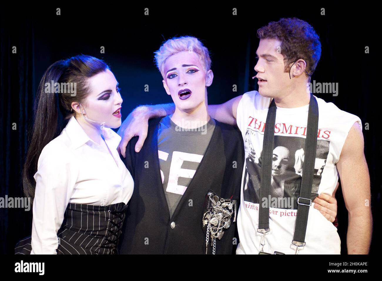 Kim (Niamh Perry), Boy George (Matthew Rowland) and Billy (Alastair ...
