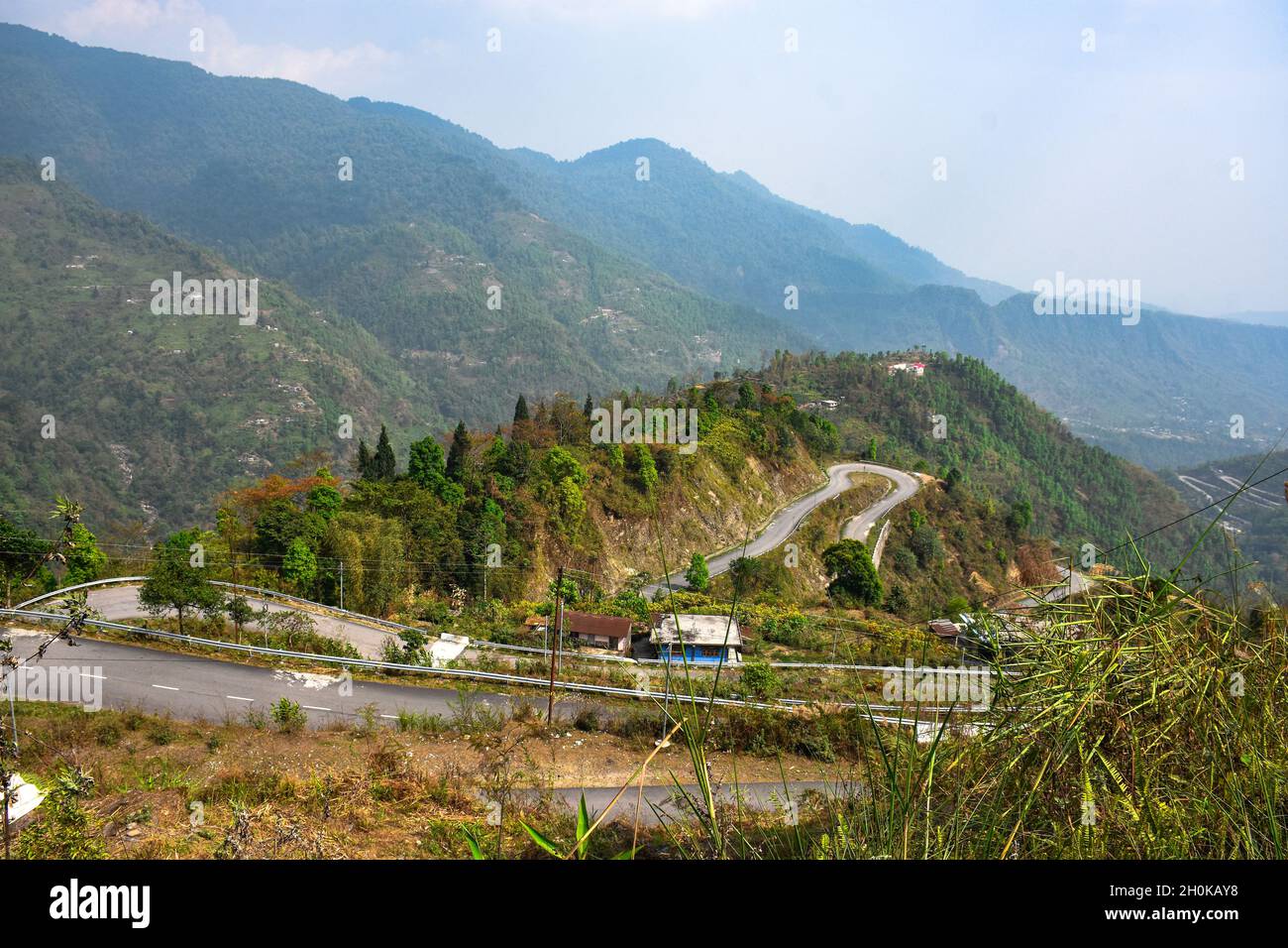 Complete U Turn road of National Highway 717, passing through Lava ...