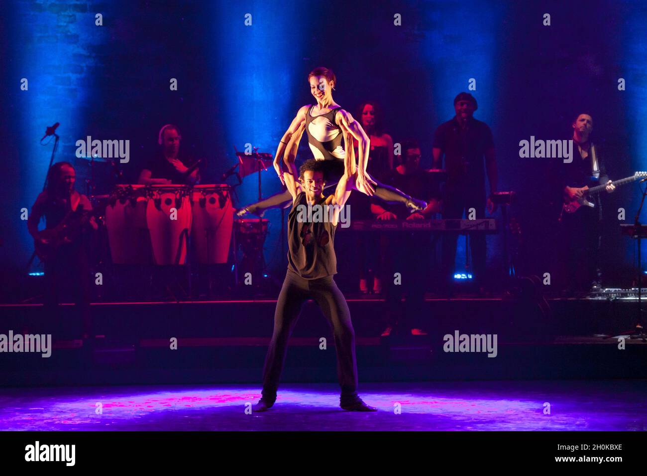 Cuban Dancers perform in Ballet Revolucion, at the Peacock Theatre ...
