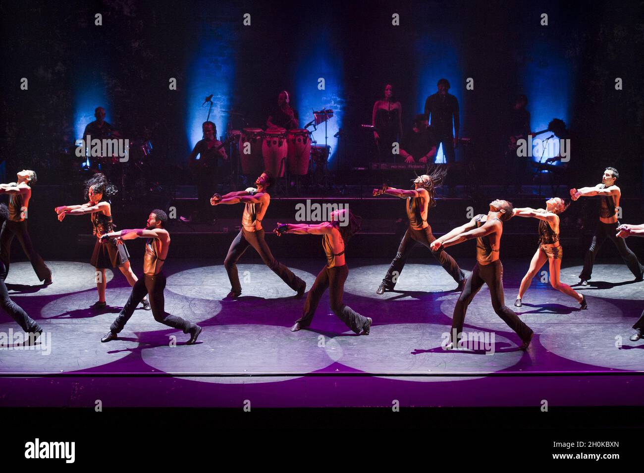 Cuban Dancers perform in Ballet Revolucion, at the Peacock Theatre ...