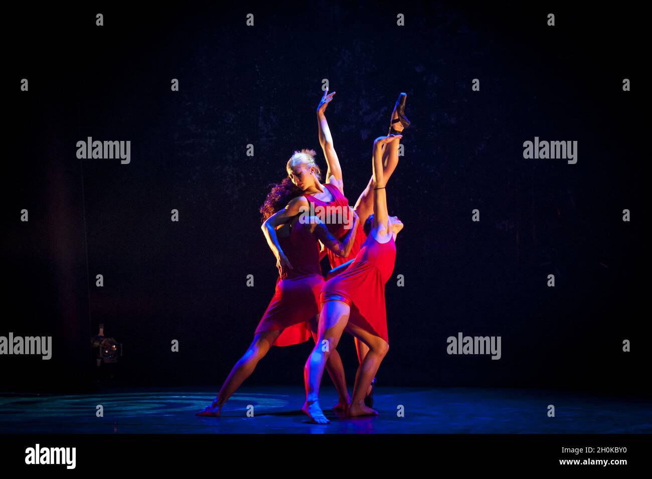 Cuban Dancers perform in Ballet Revolucion, at the Peacock Theatre ...