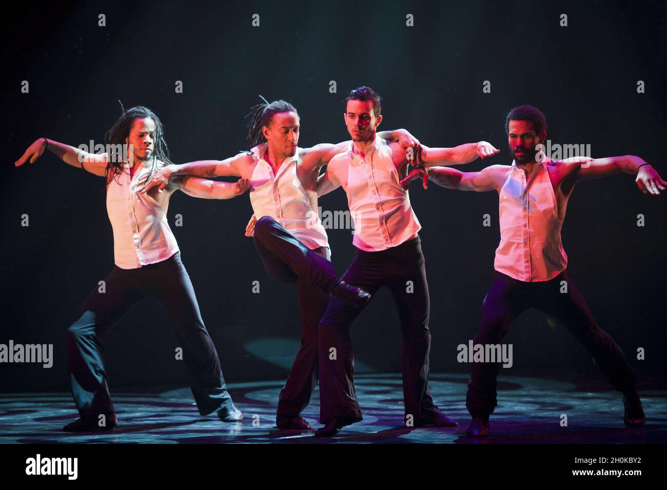 Cuban Dancers perform in Ballet Revolucion, at the Peacock Theatre ...