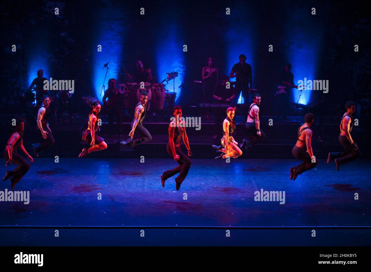 Cuban Dancers perform in Ballet Revolucion, at the Peacock Theatre ...