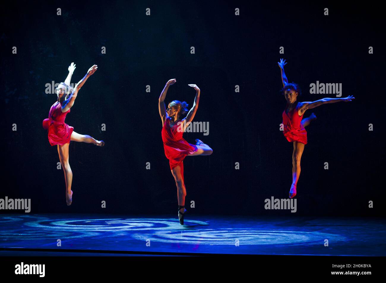 Cuban Dancers perform in Ballet Revolucion, at the Peacock Theatre ...