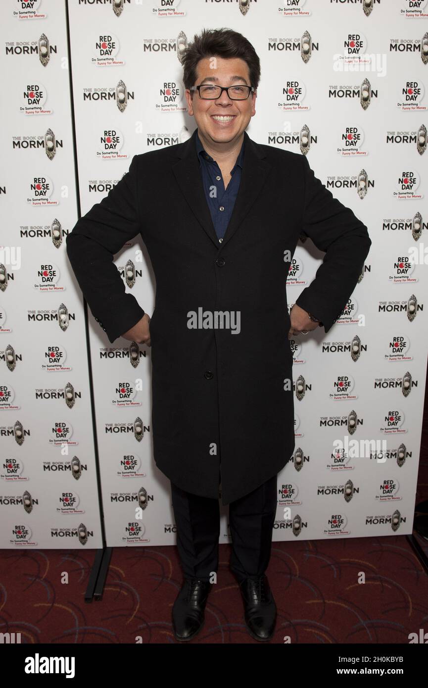 Michael MacIntyre attends The Book of Mormon Red Nose Day Gala, the ...