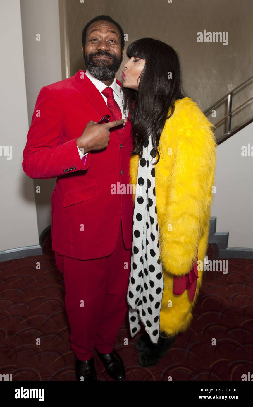 Lenny Henry and Jameela Jamil attend The Book of Mormon Red Nose Day ...