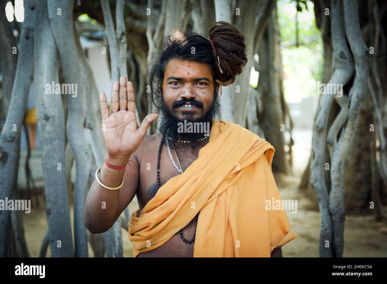A Hindu Holy Man at an Ashram in Neemrana, India Stock Photo - Alamy