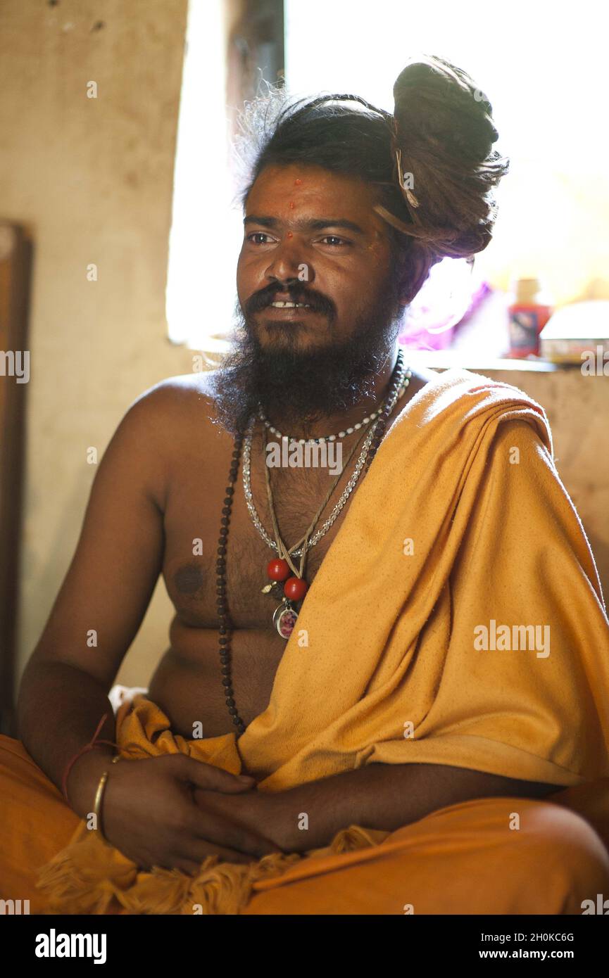 A Hindu Holy Man at an Ashram in Neemrana, India Stock Photo - Alamy