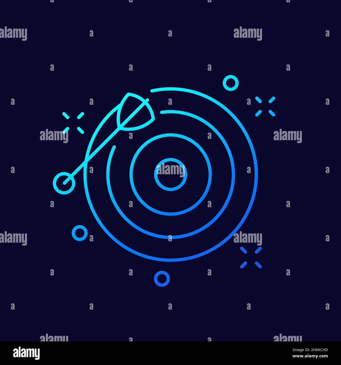 missed target line icon, vector Stock Vector Image & Art - Alamy