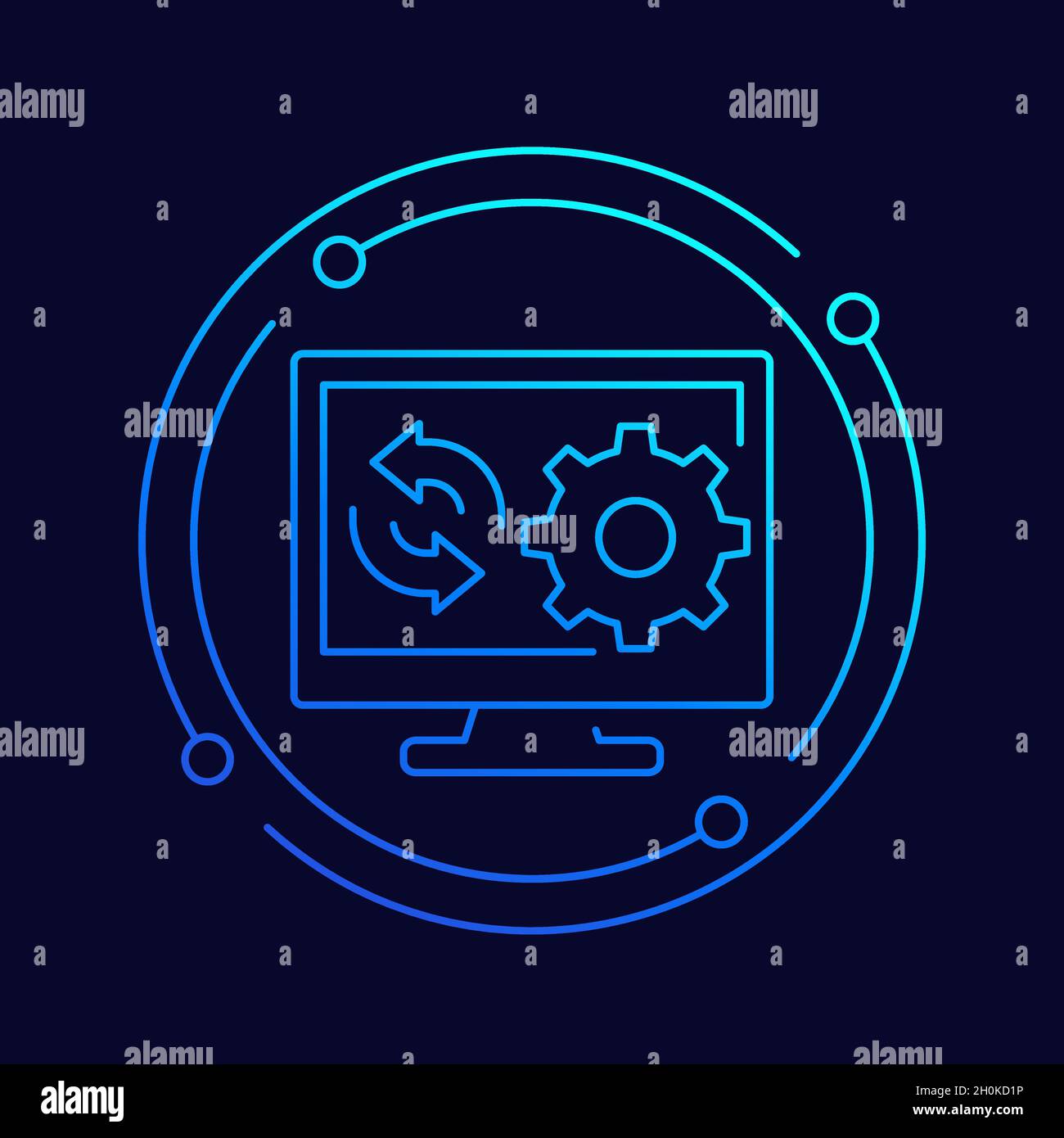 update, new software line vector icon Stock Vector Image & Art - Alamy