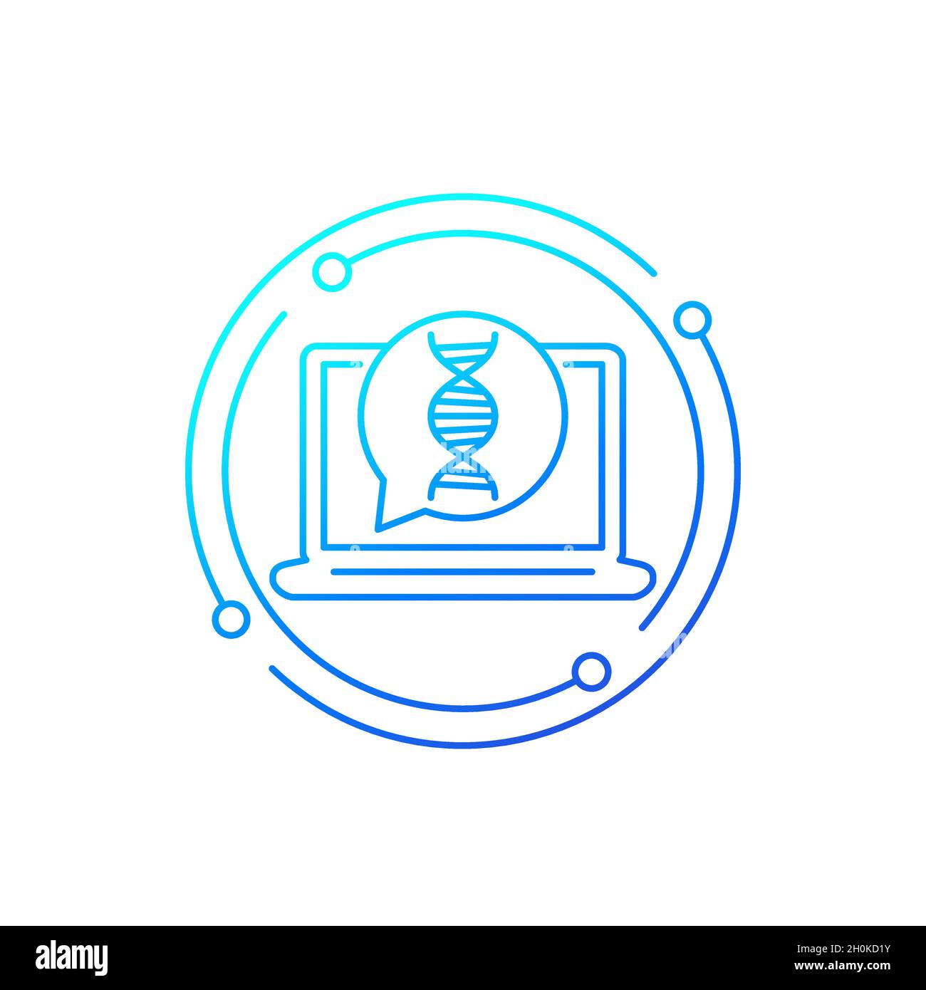 dna research and genetics line vector icon Stock Vector Image & Art - Alamy