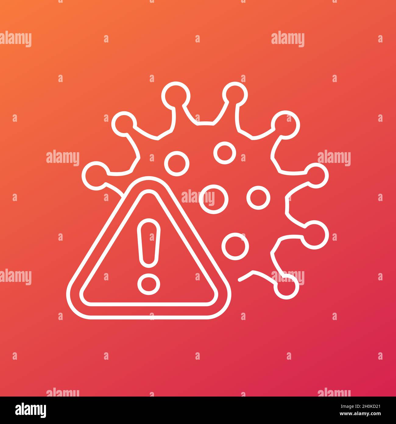 virus warning line vector icon Stock Vector Image & Art - Alamy