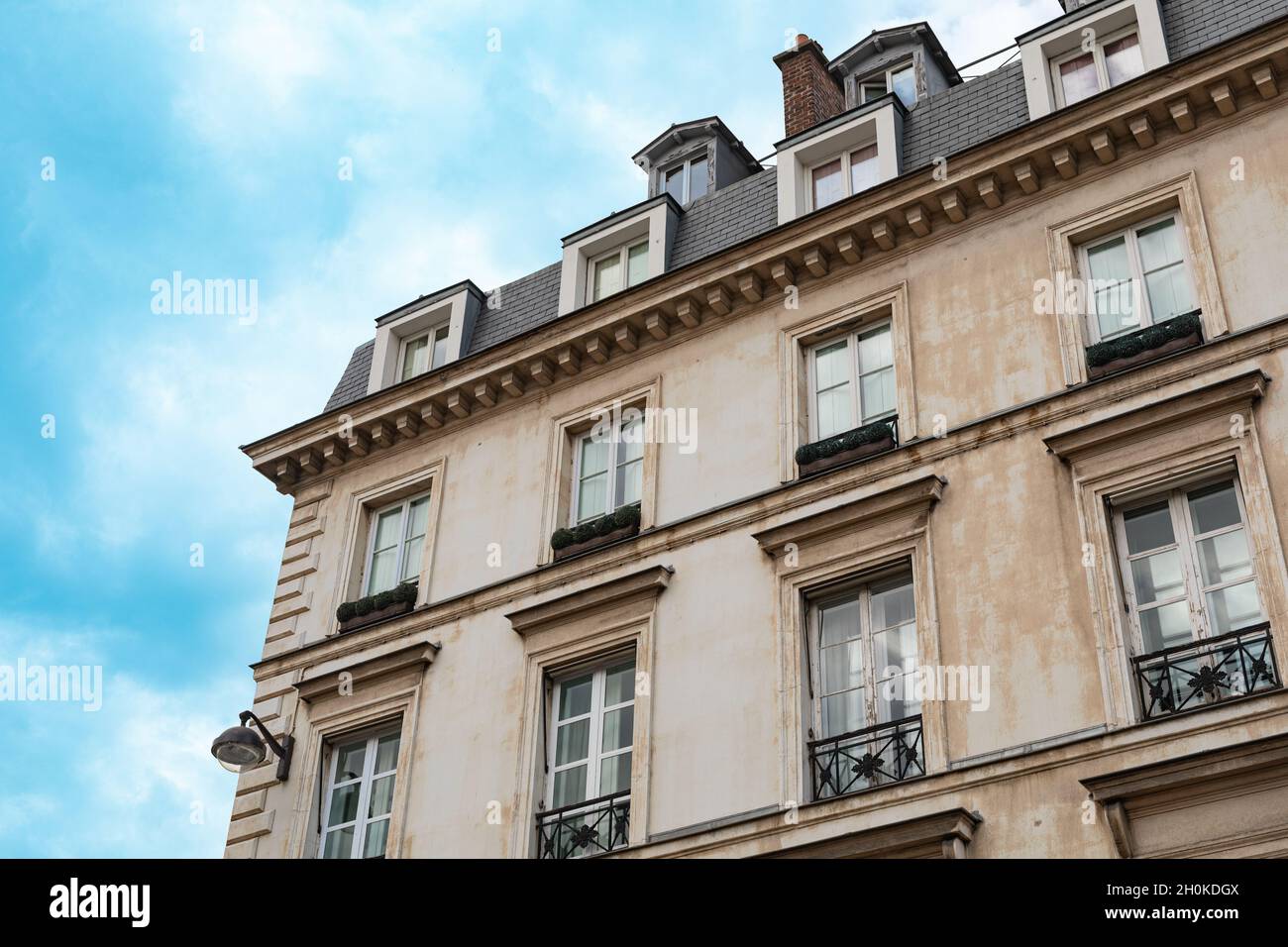 Low angle shot of the traditional architecture of residential buildings ...